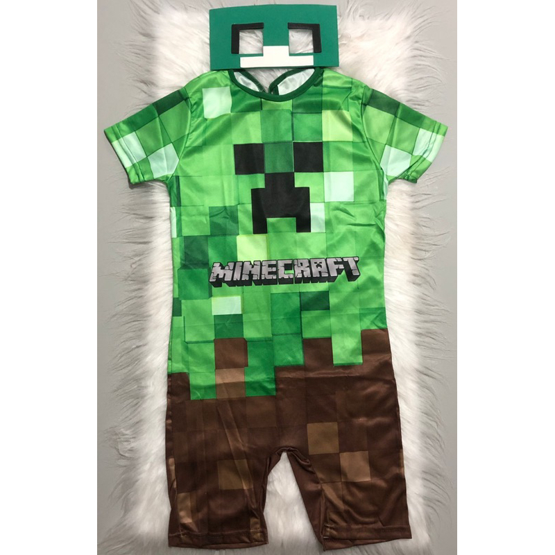 MINECRAFT FANTASIA INFANTIL TEMÁTICA C/ACESSÓRIO | Shopee Brasil