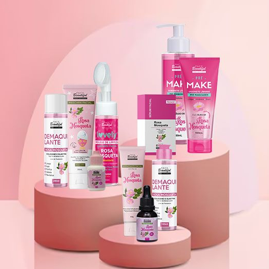 Kit Faciais Rosa Mosqueta Demaquilante Hidratante Facebeautiful ...