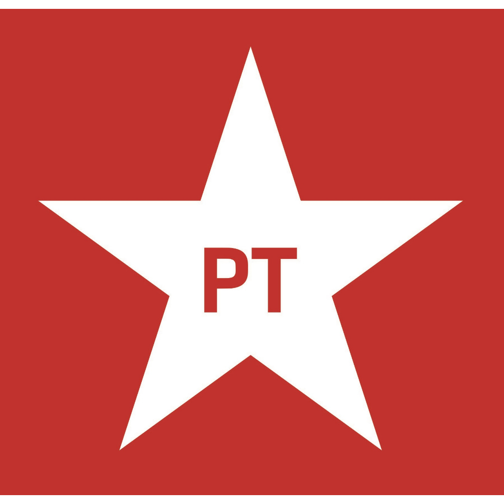 Adesivo com a Estrela do PT - Imagem Brilhante - Tamanho Grande ...