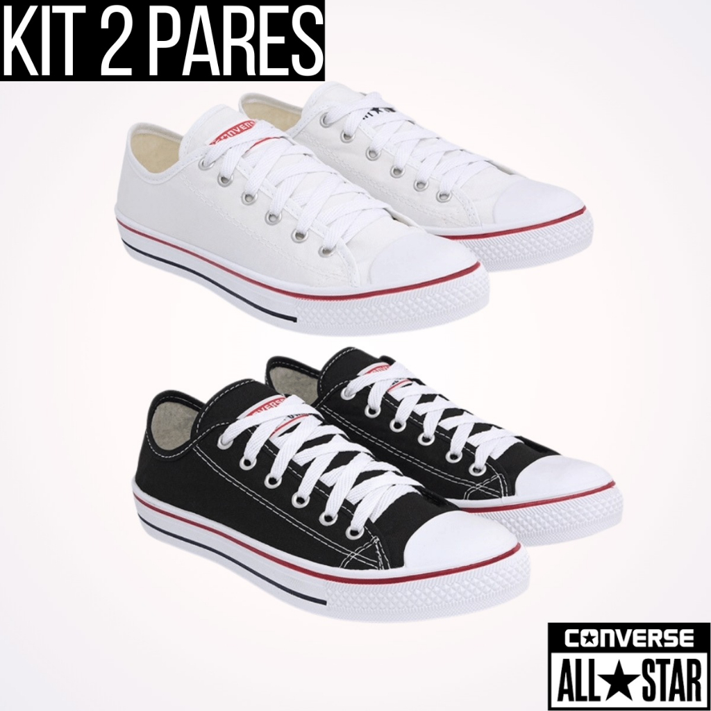 All Star KIT 2 Pares Allstar Feminino Alstar Masculino Allstars Chuck ...