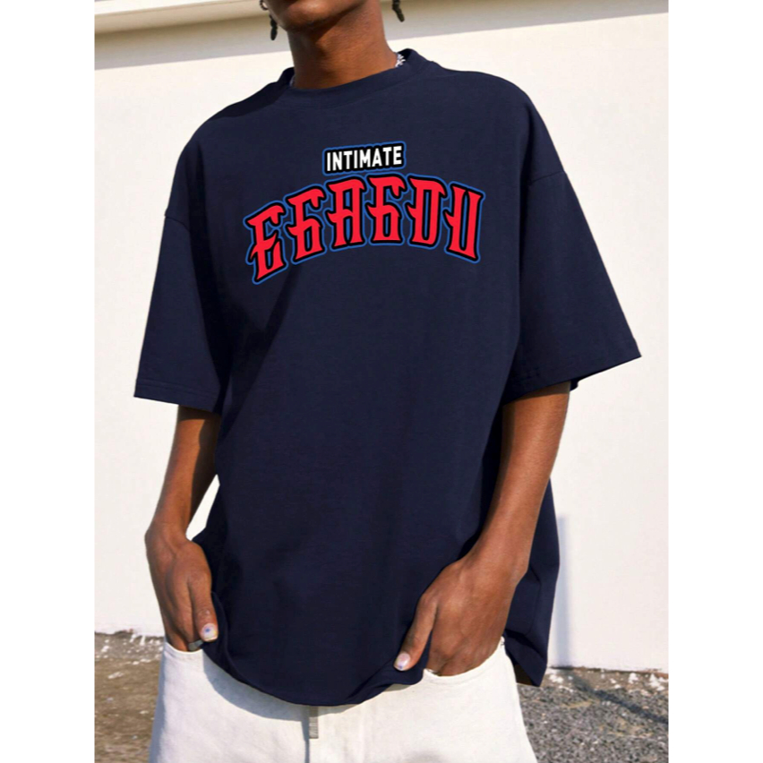 Camiseta Intimate Oversized Estampa Grafica Bordada Palavra Intimo ...