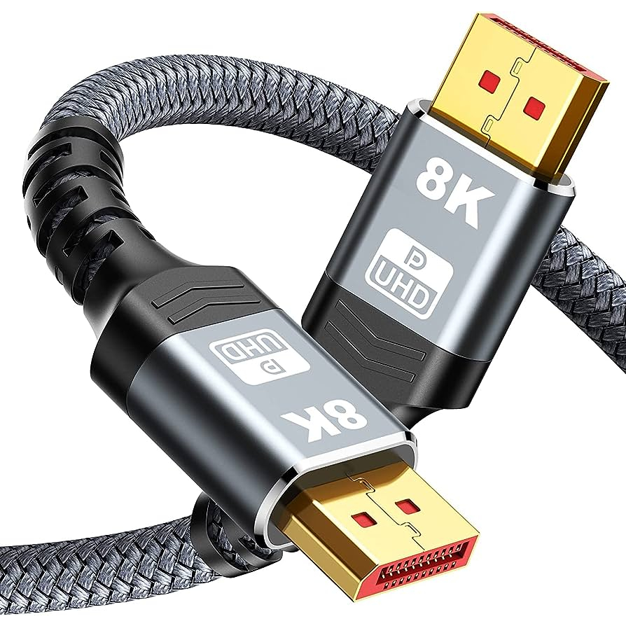 Cabo Displayport 1.4 8k 60hz 4k 144hz 1,8 Metros 1,8m Hdr Vesa | Shopee Brasil