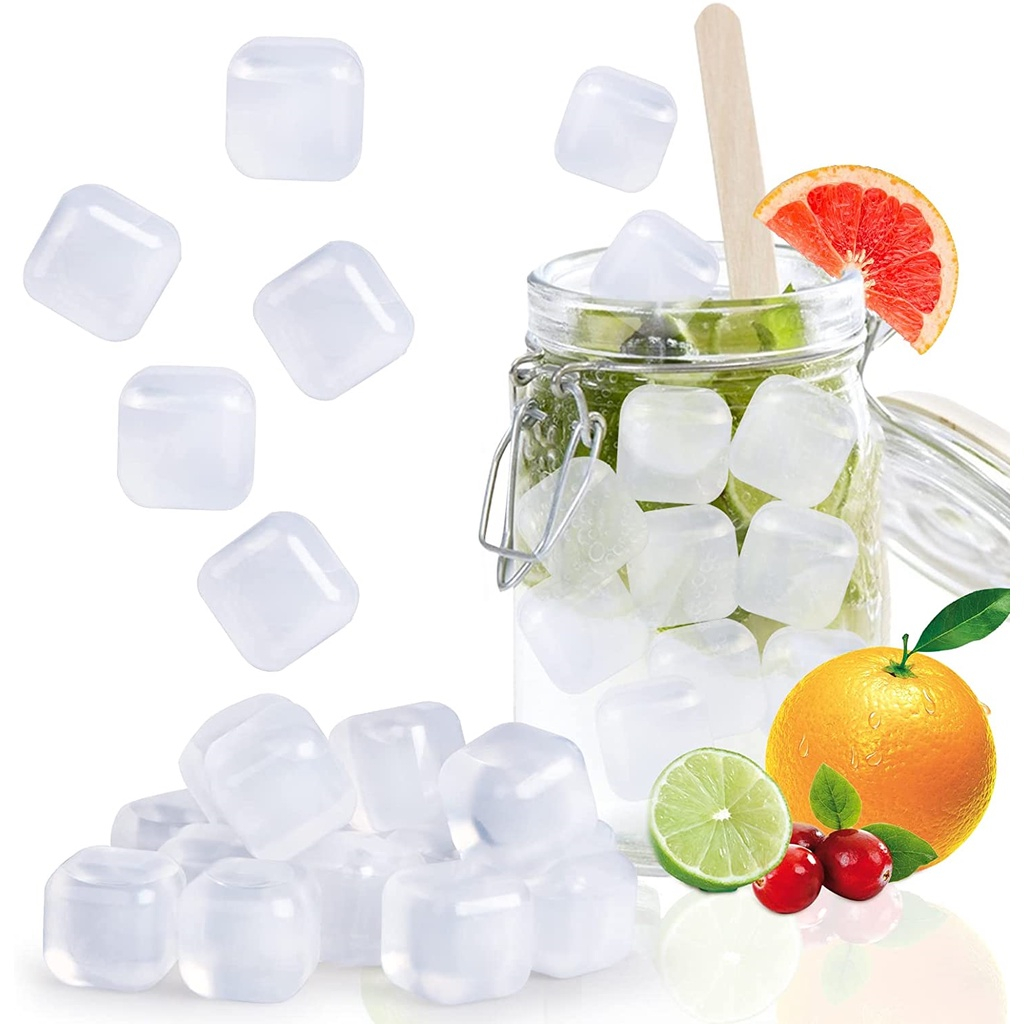 Cubo De Gelo Artificial Ecológico Reutilizável Transparente 10Uns Para ...