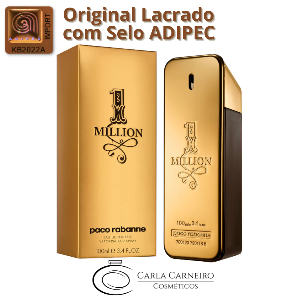 One Million 200ml / 100ml Original Lacrado com selo ADIPEC – Perfume ...