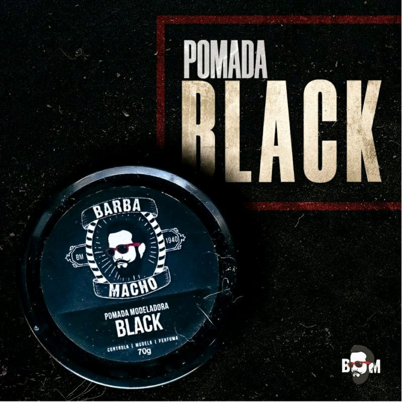 Pomada Modeladora Barba Macho Efeito Black 70g | Shopee Brasil