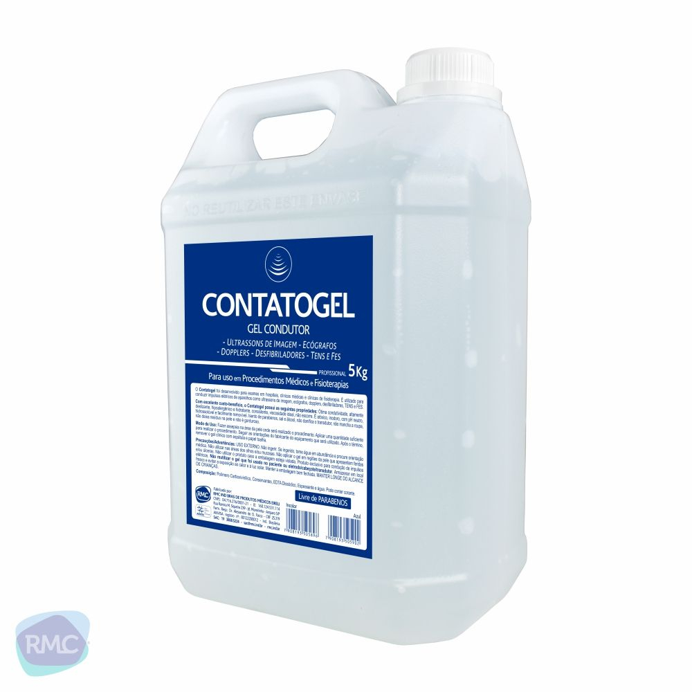 Gel Condutor Incolor Ultrassom Contatogel - Rmc Galão 5kg | Shopee Brasil