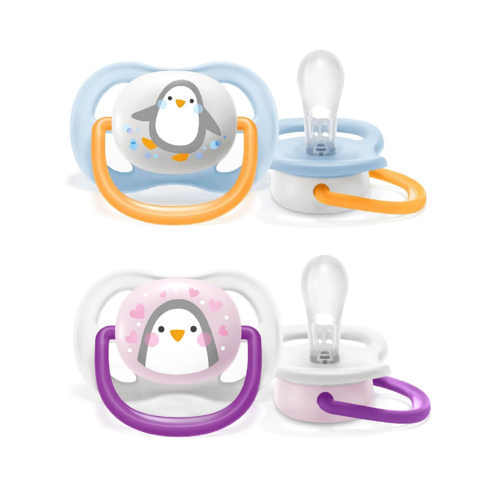 Chupeta Ultra Air Bebe Pinguim 0-6 m - Avent Menino ou Menina | Shopee ...