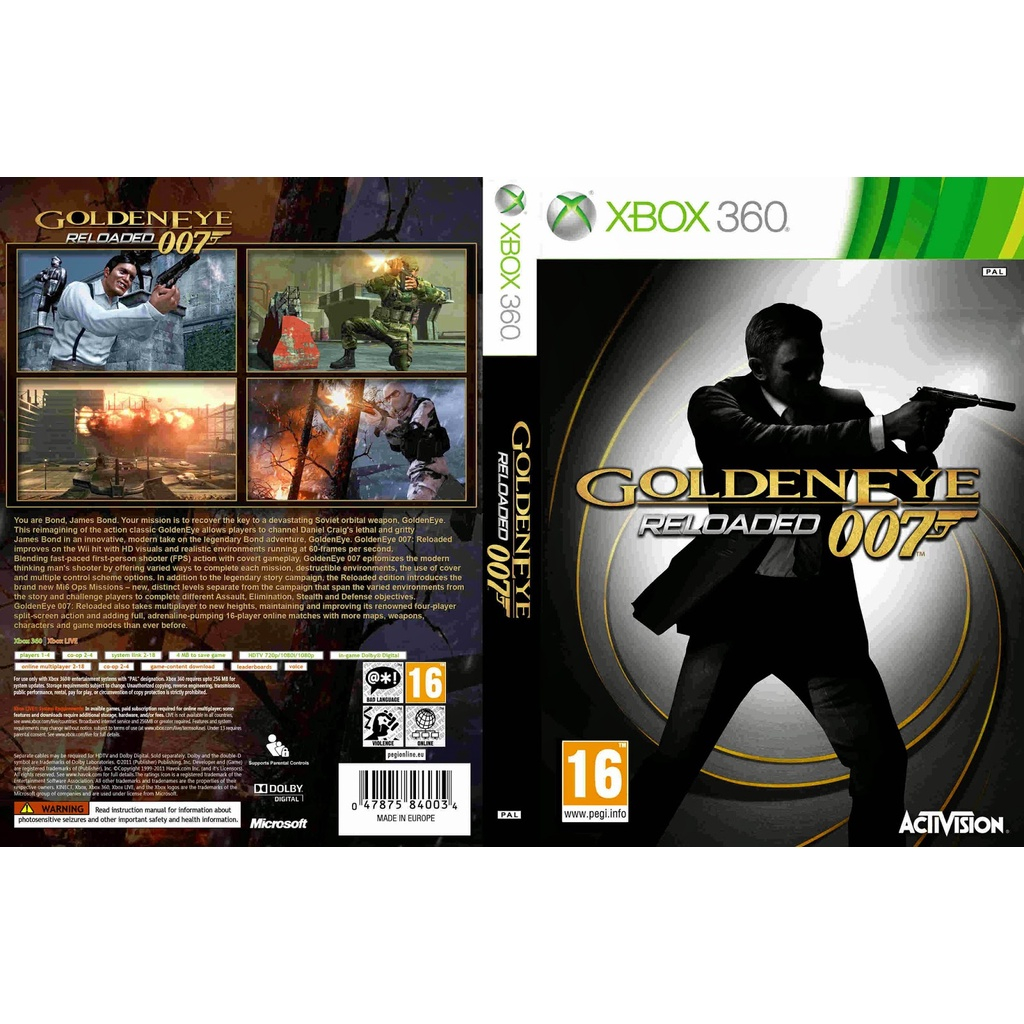 007 Goldeneye Reloaded para Xbox 360Lt com capa | Shopee Brasil