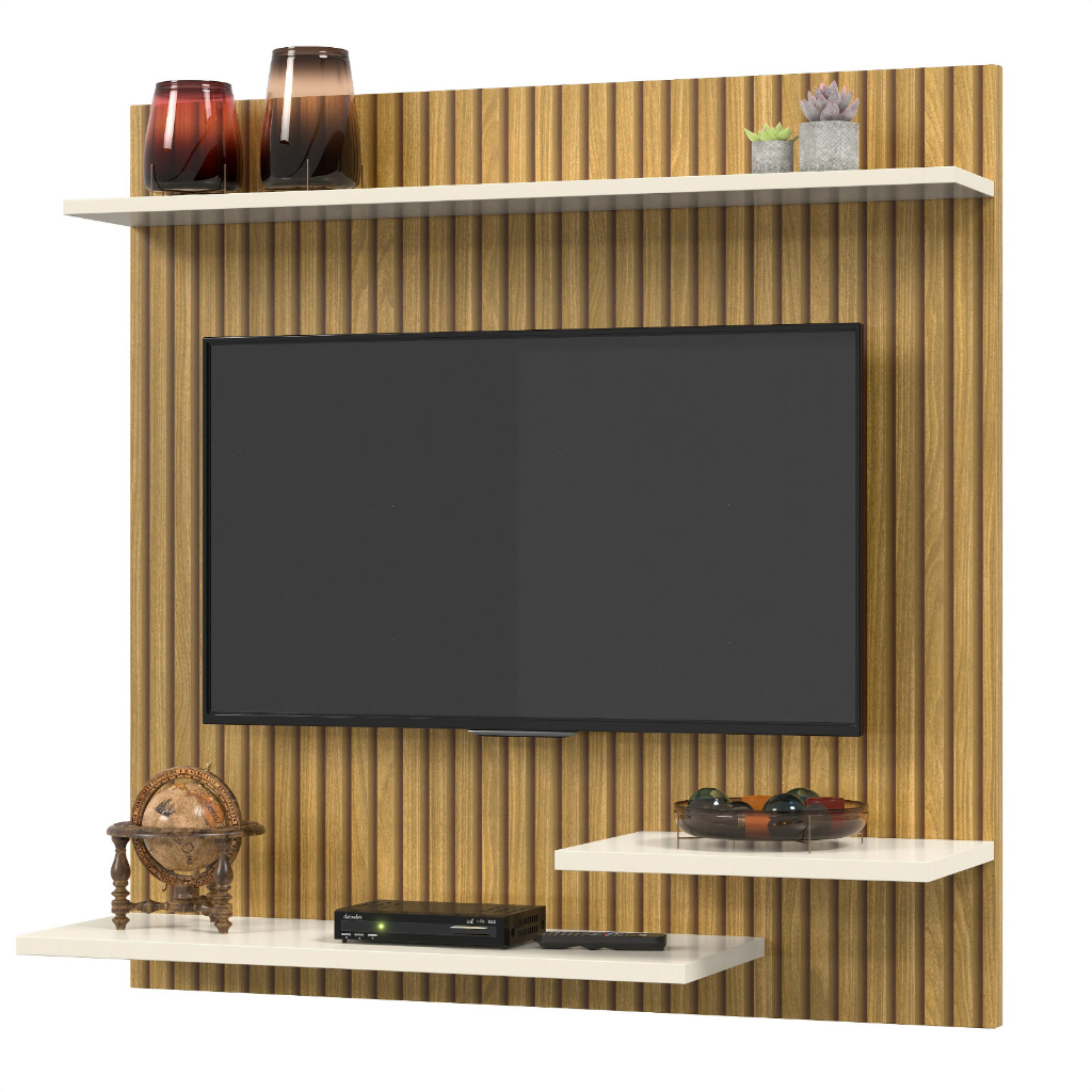 Painel Ripado P/ Tv 32" Polegadas Smart Plus Sala / Quarto Madri Cores Disponiveis | Shopee Brasil