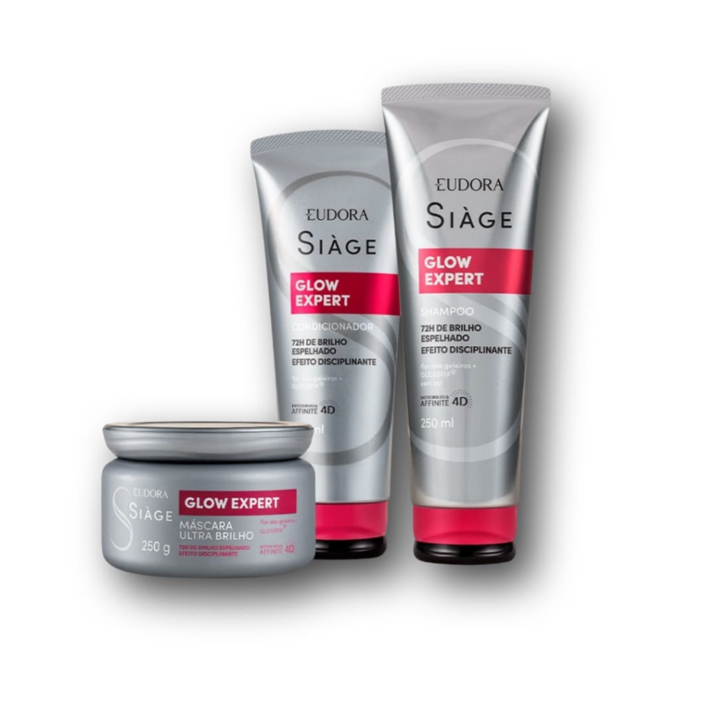 Kit Siàge Eudora Glow Expert Shampoo 250ml + Condicionador 200ml ...