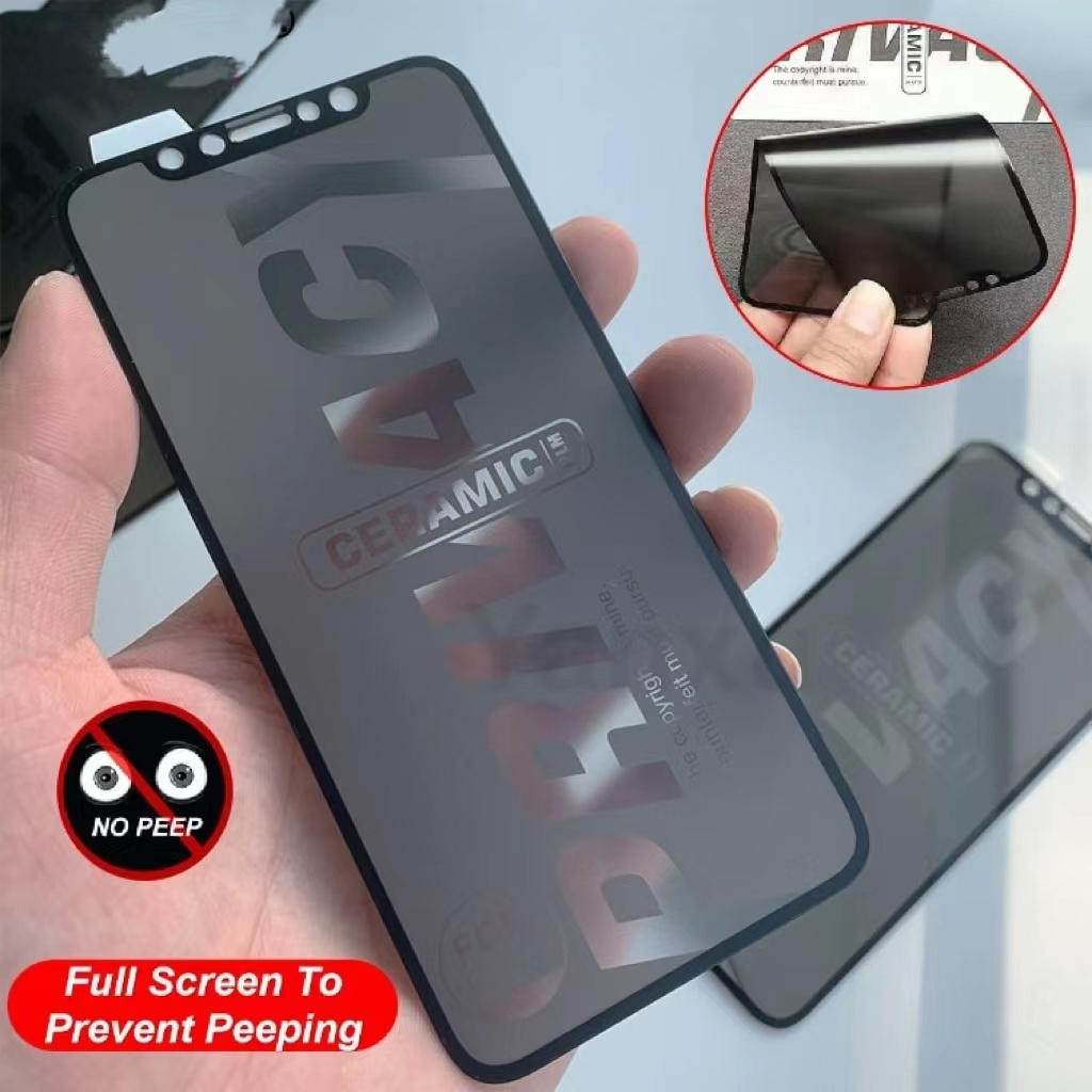 Película 9d Ceramica Privacidade Fosca Anti Spy Para Iphone 15 14 13