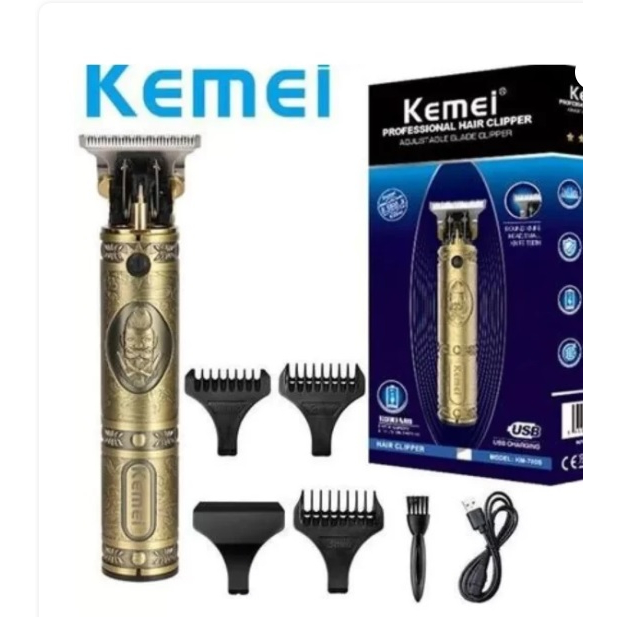 Aparador de pelo Kemei KM-700B dourado 100V/240V | Shopee Brasil
