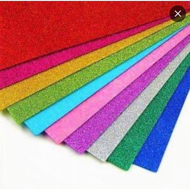 Placas De Eva Com Glitter 40x48 - Kit Com 10 Folhas Coloridas | Shopee ...