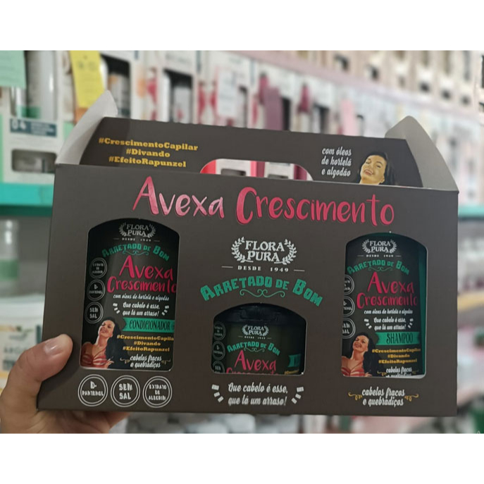 Kit tratamento capilar avexa crescimento shampoo cabelos | Shopee Brasil