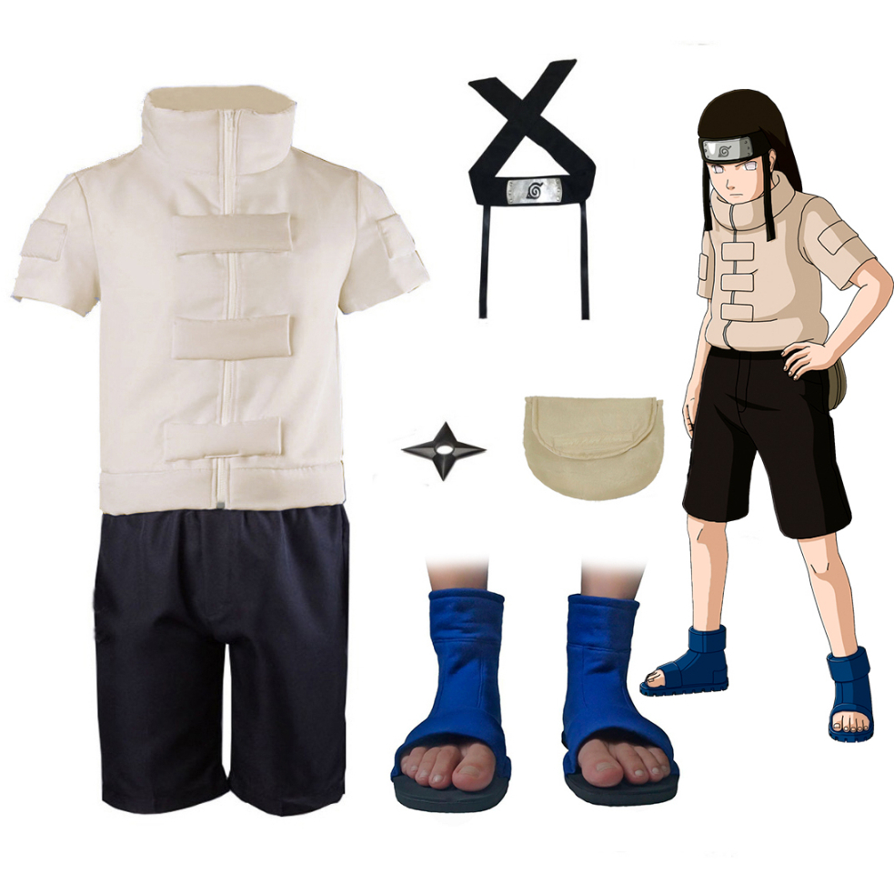 Cosplay Neji Fantasia Para Criança do Anime Naruto com Acessórios e ...