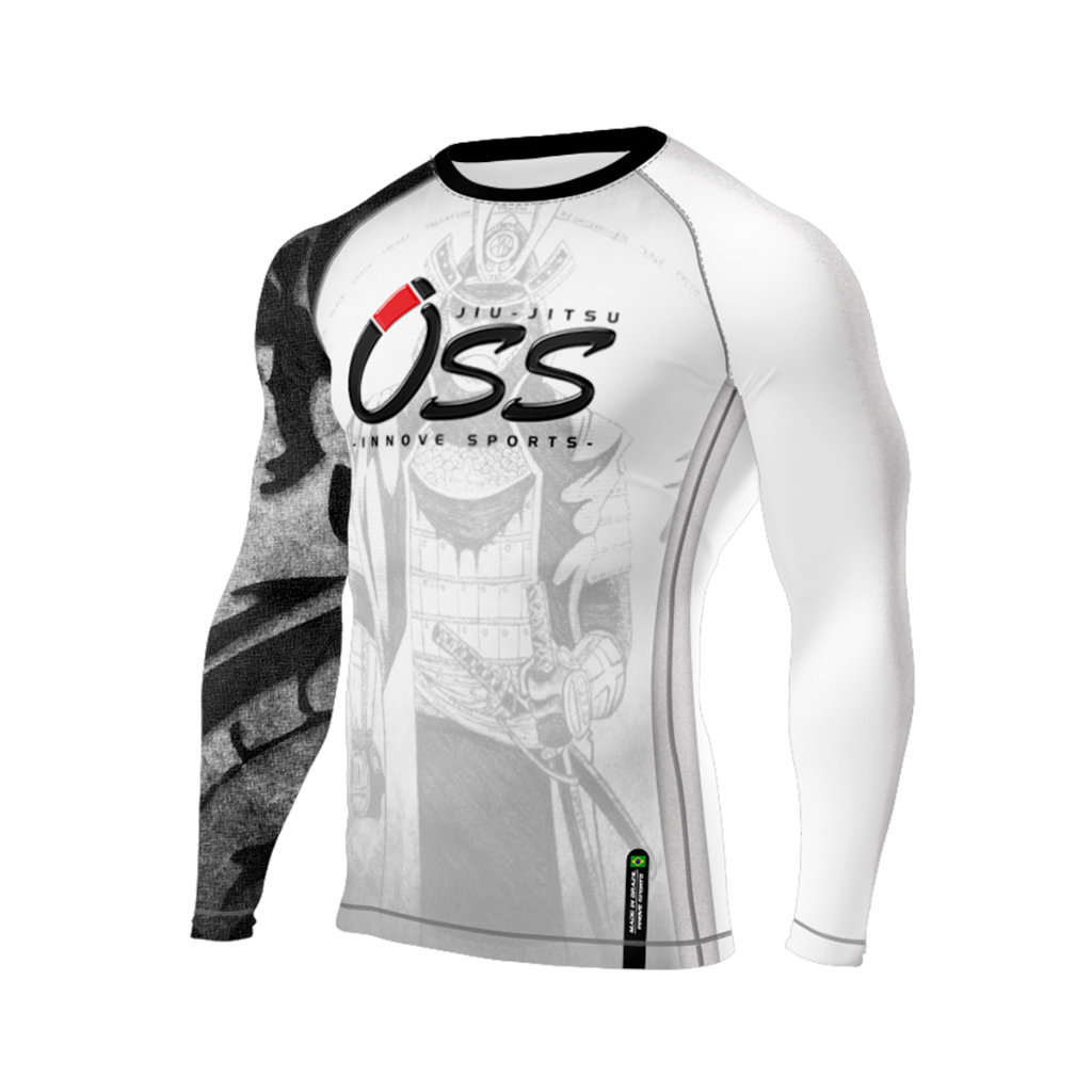 Rash Guard Manga Longa Jiu-jitsu Dragon Innove Branca Faixas | Shopee ...