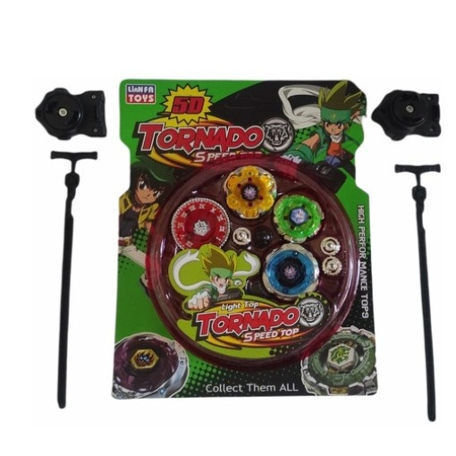 Beyblade Metal Fusion COM 4 /COM 2/COM 1/Blay Blade + 2 Lançadores + 1 ...