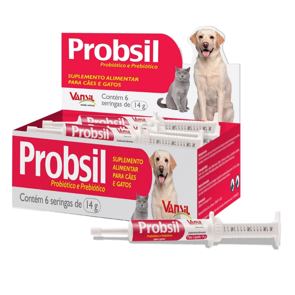 Kit 6 Suplemento Probsil Probiótico e Prebiótico 14g Vansil | Shopee Brasil