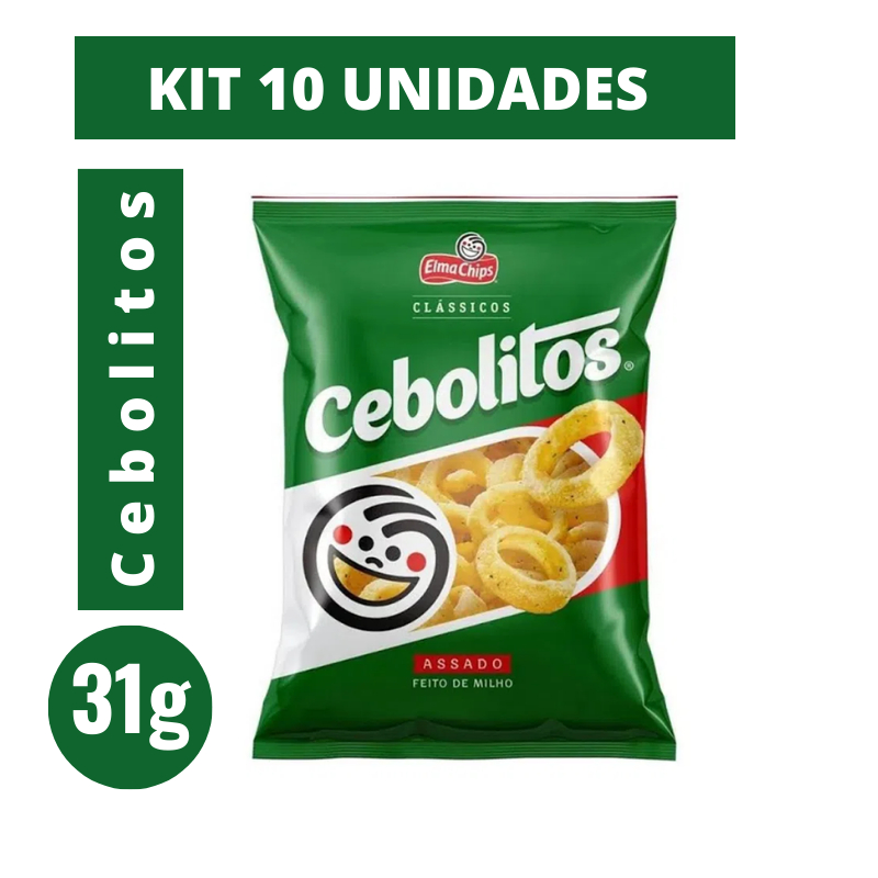 Salgadinho Cebolitos Elma chips 36g Pronta Entrega Kit 10 Pacotes ...