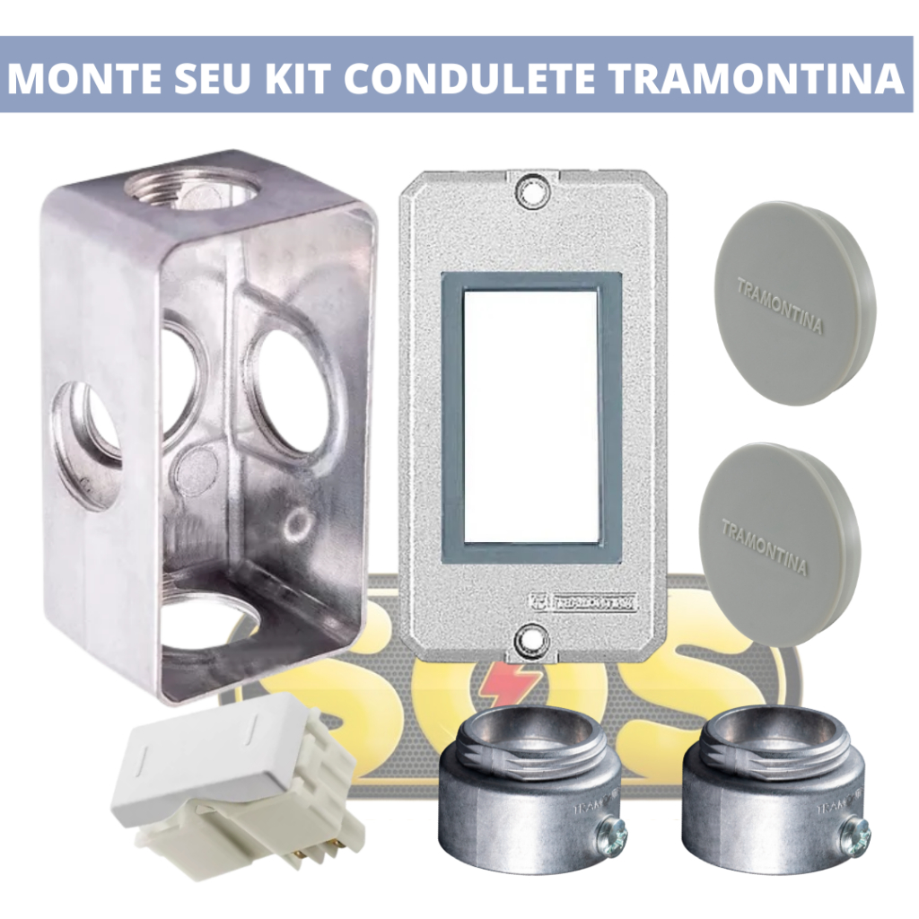 CONDULETE ALUMINIO MULTIPLO X 1" E 3/4 TRAMONTINA | Shopee Brasil