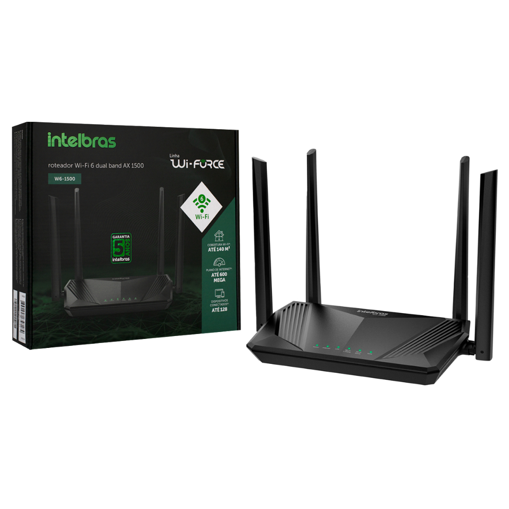 Roteador Repetidor Intelbras Wifi 6 Mesh Dual Band AX1500 Wi-Force 2 ...
