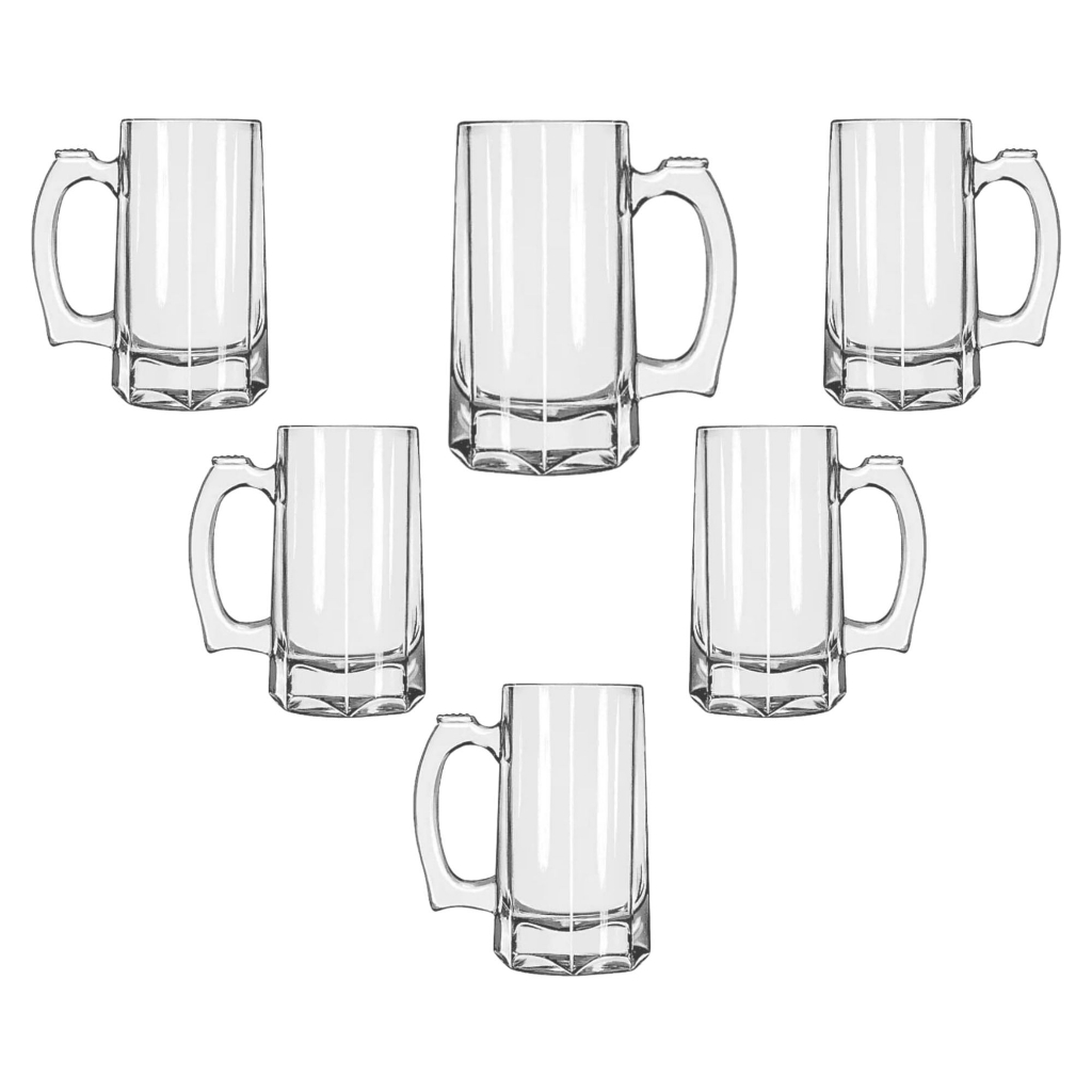 Conjunto 6 Canecas De Chopp Cerveja de Vidro Zero Grau | Shopee Brasil