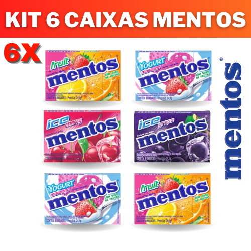 Kit 6 Caixas Mentos Bala Diversos Sabores | Shopee Brasil