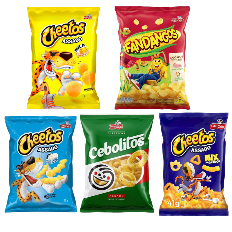30 pacotes de Salgadinho Sortidos Elma Chips Cheetos/Fandagos | Shopee ...
