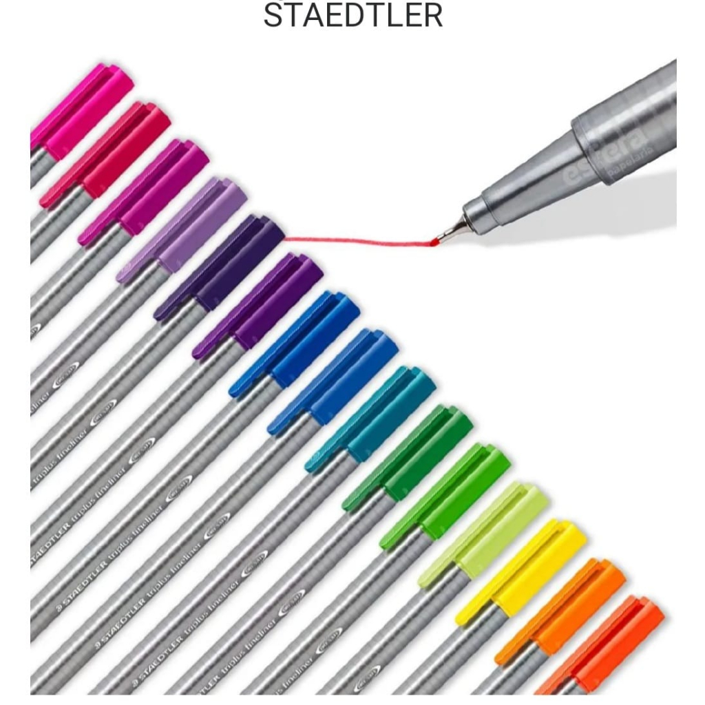 Caneta Triplus Fineliner - Dry Safe - Staedtler | Shopee Brasil