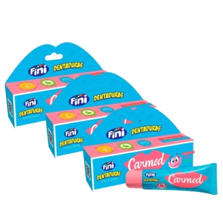 Kit C/3 Hidratante Labial Carmed Fini Dentaduras Efeito Gloss 10g | Shopee Brasil