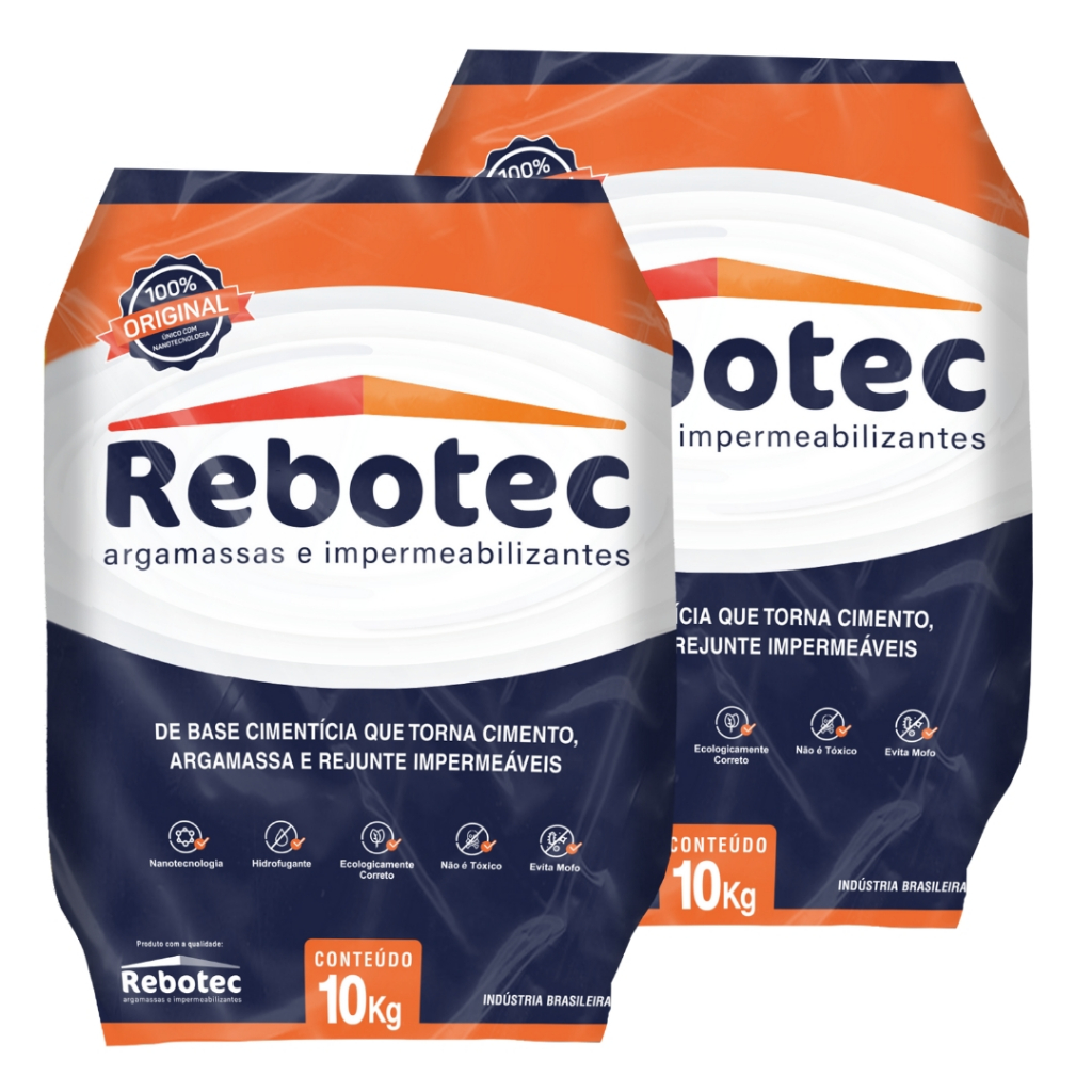 Rebotec 20 kg impermeabilizante hidrofugante original para paredes e ...