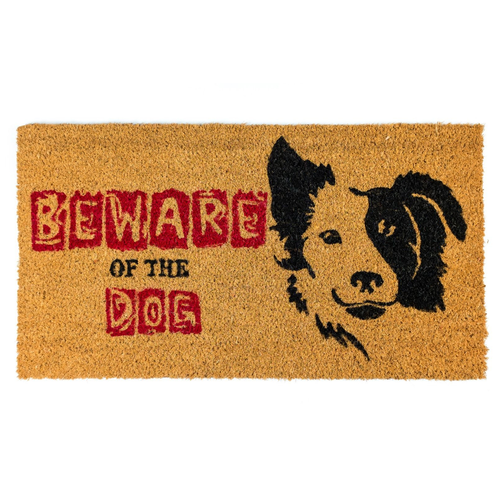 Capacho Fibra de Coco - Beware of the dog | Shopee Brasil