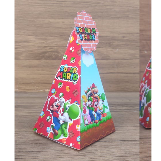 10 Caixa Pirâmide Super Mario Personalizada | Shopee Brasil