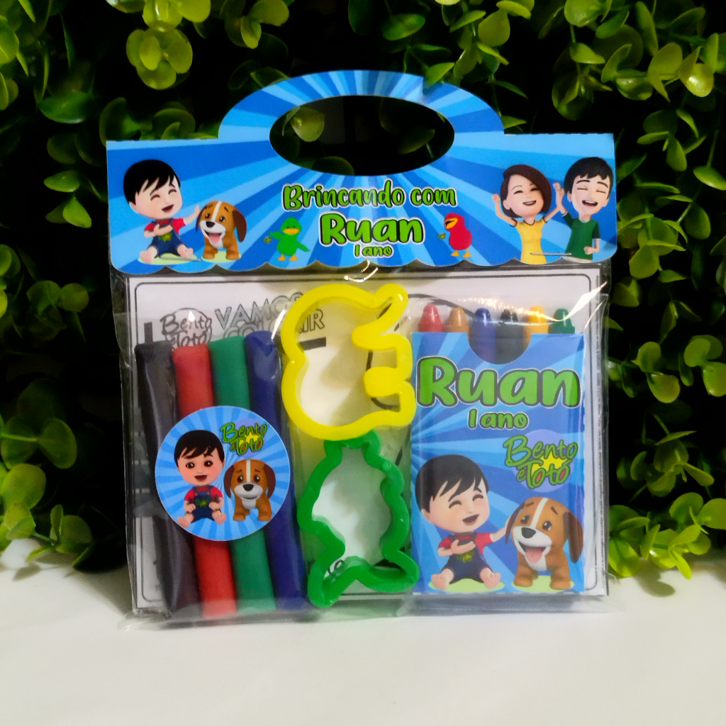 10 Kits Vem brincar personalizado Bento e Totó (FAZEMOS QUALQUER TEMA ...