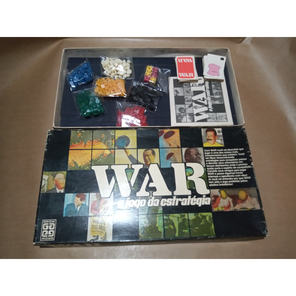 Jogo de Tabuleiro War da Grow - Anos 80 | Shopee Brasil