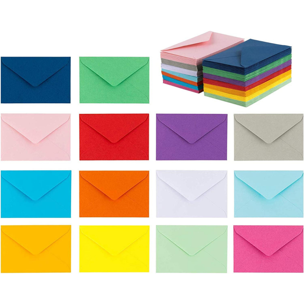 Kit Envelopes Coloridos 10x7cm Para Cartão De Visitas Convites e ...