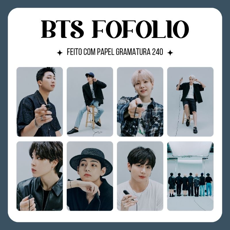 Kit Photocard - BTS PHOTOFOLIO - RM JIN SUGA JHOPE JIMIN V JK - BTS ...
