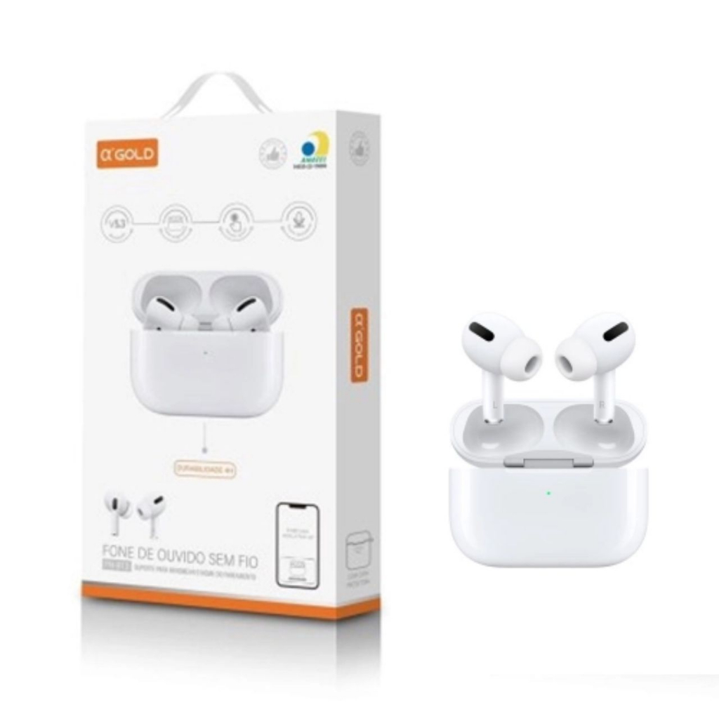 Fone de Ouvido Bluetooth v5.3 aGold FN-BT3 - a Gold | Shopee Brasil