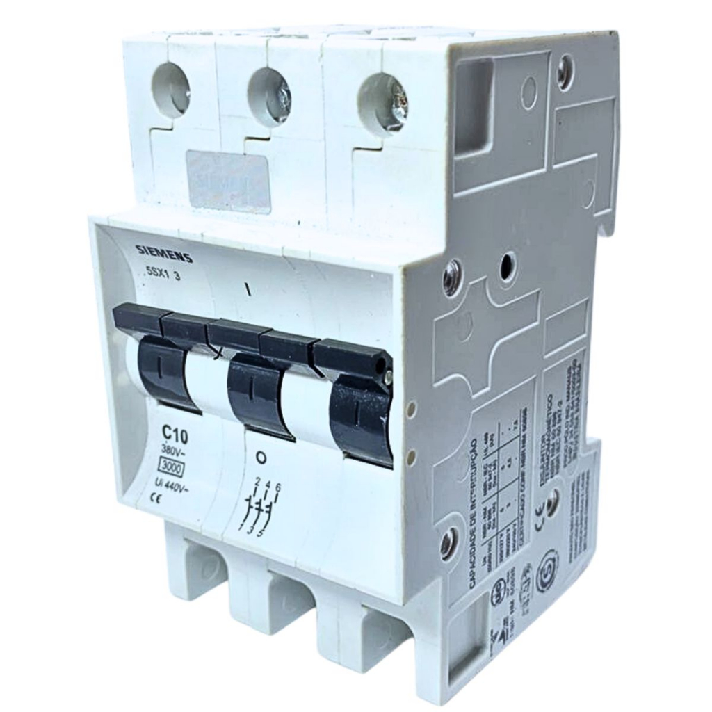 Disjuntor Tripolar Din Curva C 10a Siemens | Shopee Brasil