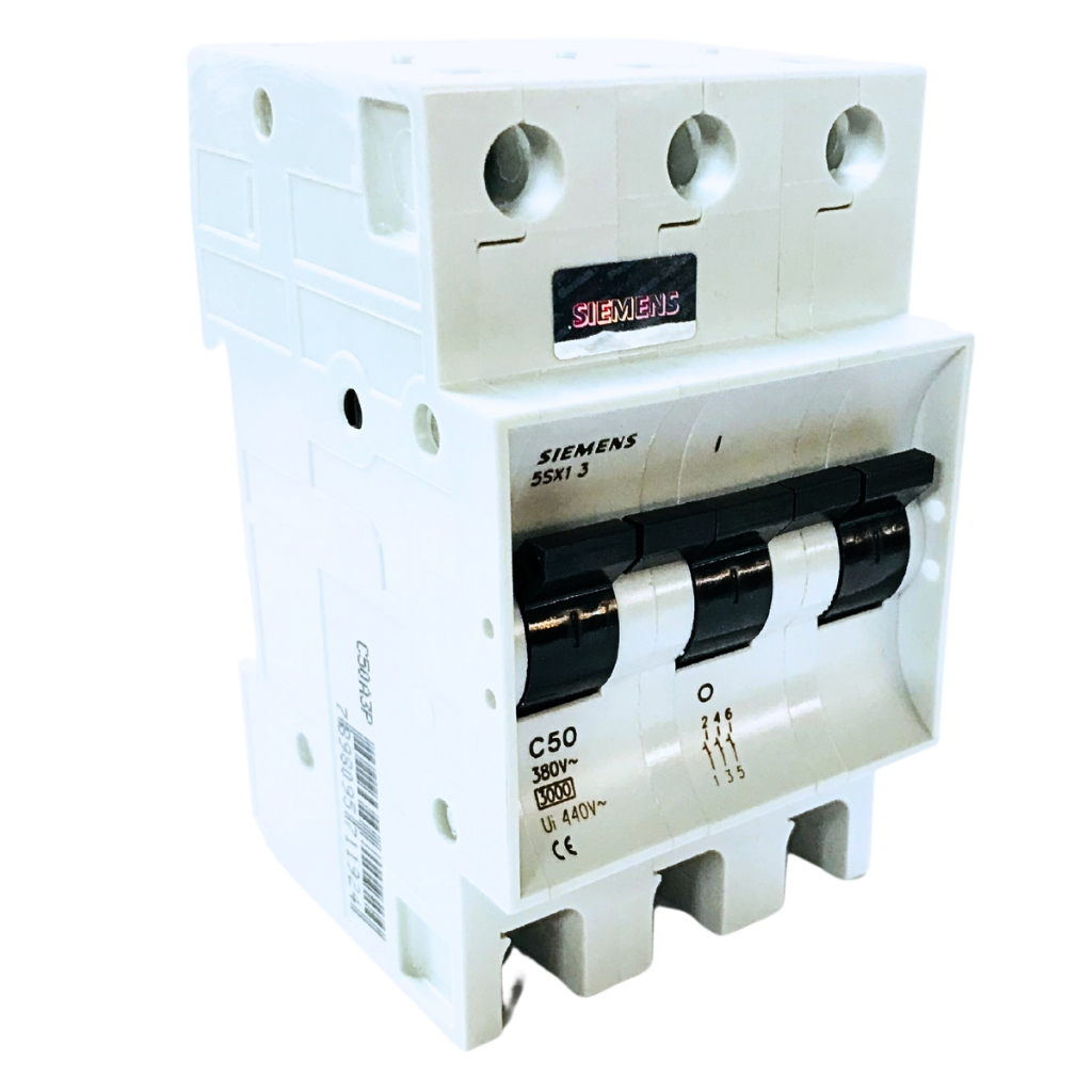 Disjuntor Tripolar Din Curva C50a Siemens | Shopee Brasil