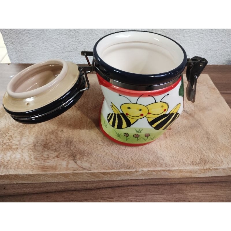 Pote de Mel em Porcelana Antigo/ Meleira | Shopee Brasil