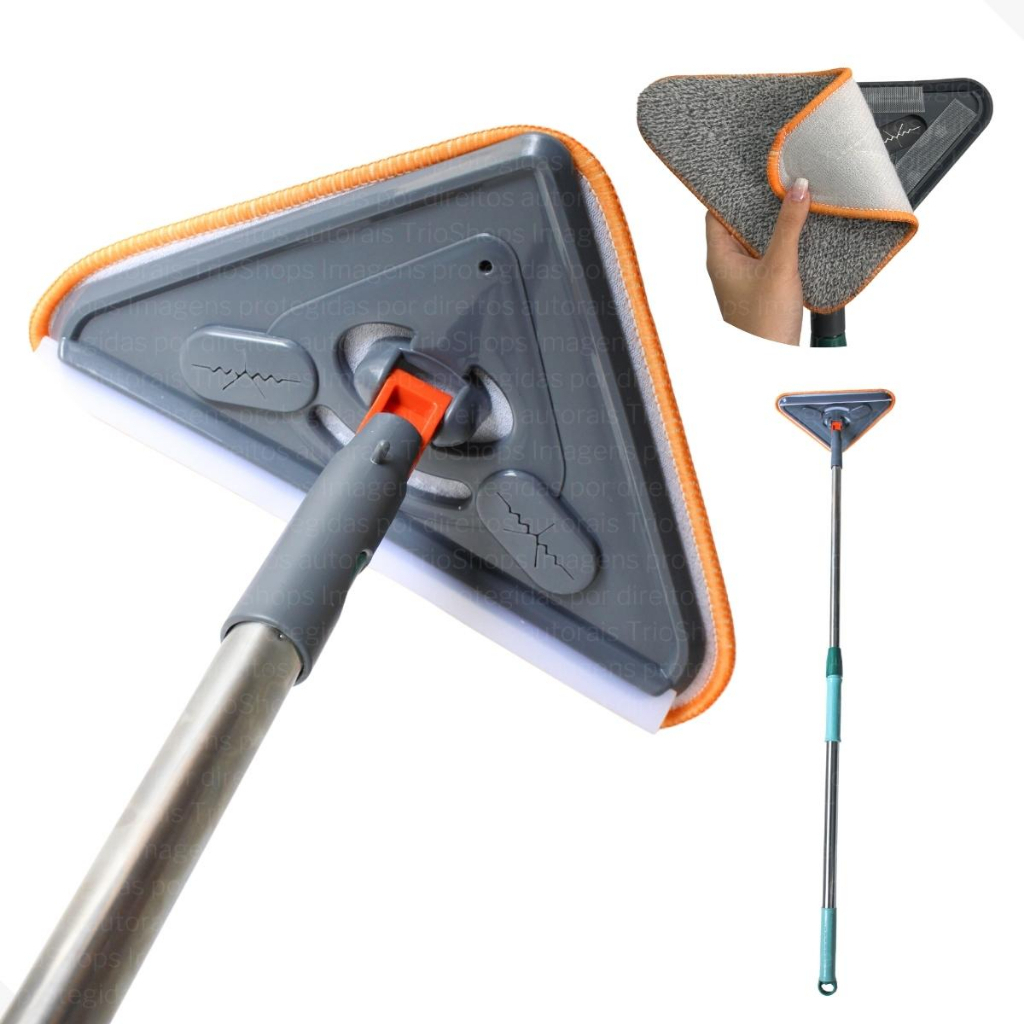 Limpador Multifuncional MOP Triangular Microfibra | Shopee Brasil