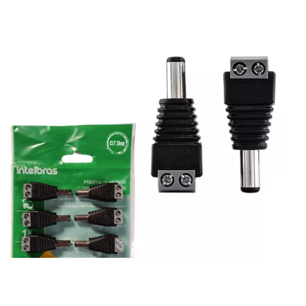 Kits 06 - Conectores Para Plug P4 Macho Conex 1000 Intelbras | Shopee ...