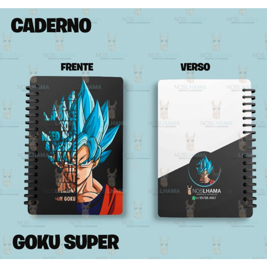 CADERNETA / CADERNO CAPA DURA 10x14cm FLORK / GOKU / NARUTO | Shopee Brasil