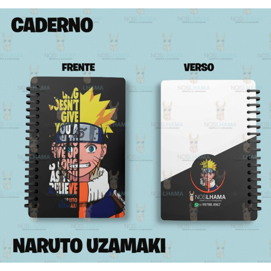 CADERNETA / CADERNO CAPA DURA 10x14cm FLORK / GOKU / NARUTO | Shopee Brasil