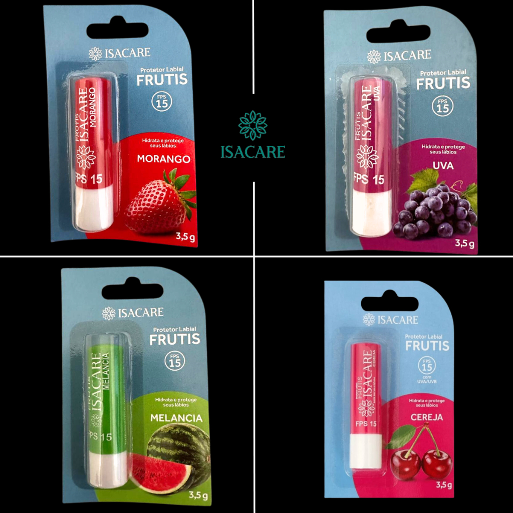 Protetor Labial Isacare Frutis FPS 15 3,5g // Selecione o Sabor ...