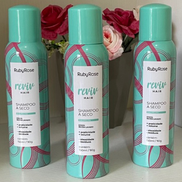 Shampoo a Seco Linha REVIV HAIR Ruby Rose - Baunilha | Shopee Brasil