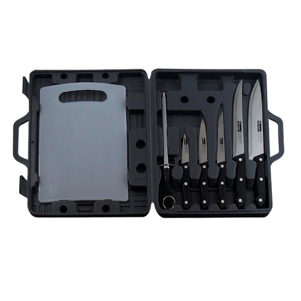 Kit Facas Churrasco E Cozinha C/estojo 7pc | Shopee Brasil