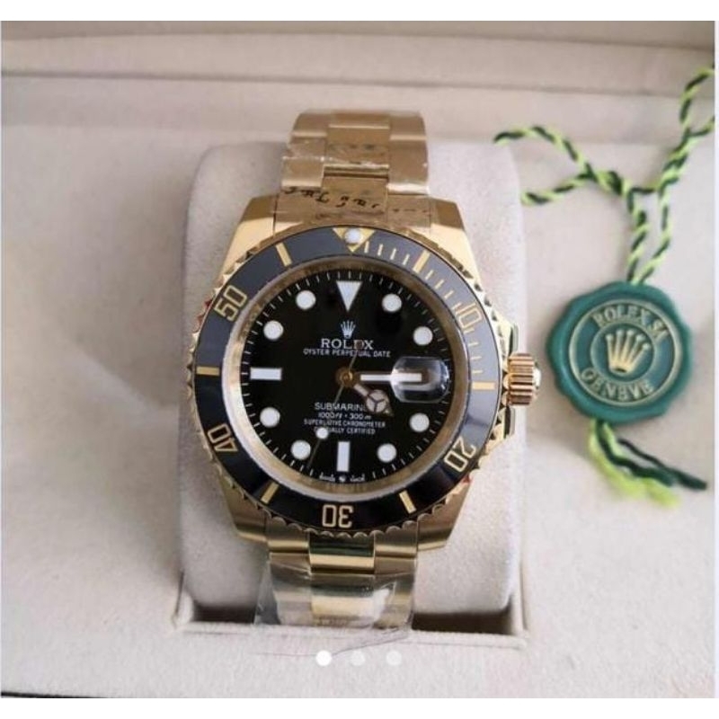 Relógio Rolex Base Eta 2840 Submariner Dourado 18k Na Caixa | Shopee Brasil