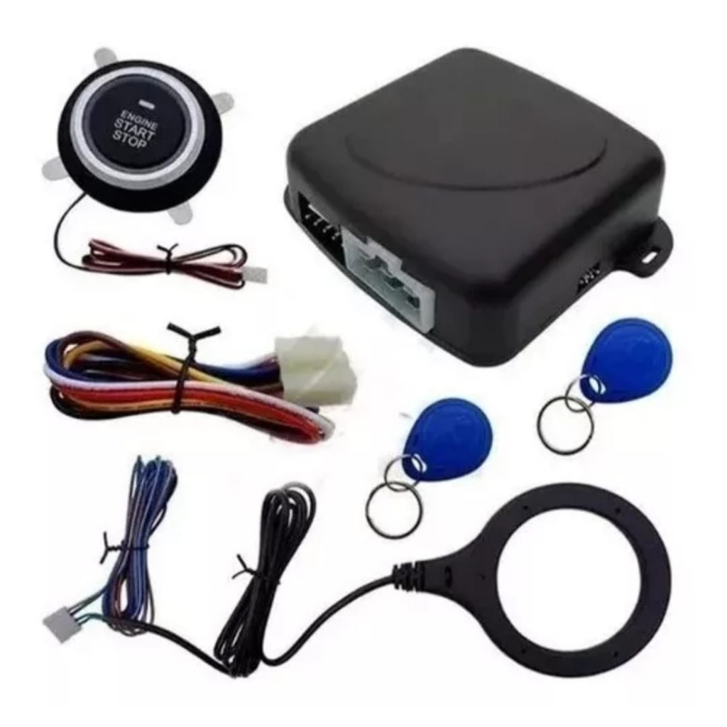 Botão de Partida de Ignição Start Stop Engine Universal Automotivo ...